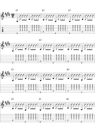 How to Use Pick-Strum Patterns to Add Variety to Blues Guitar - dummies