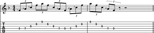 Major Arpeggio Patterns #4 and #5 for Guitar - dummies