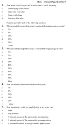 What Is Your Tolerance for Investment Risk? - dummies