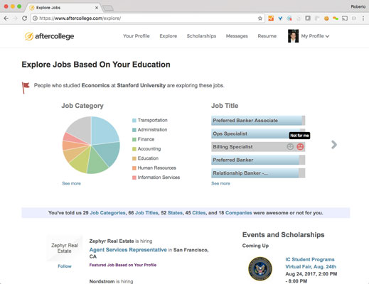 How to Use AfterCollege’s Explore - dummies