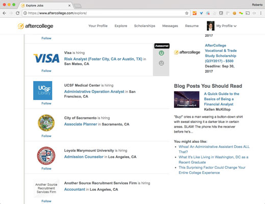 How to Use AfterCollege’s Explore - dummies