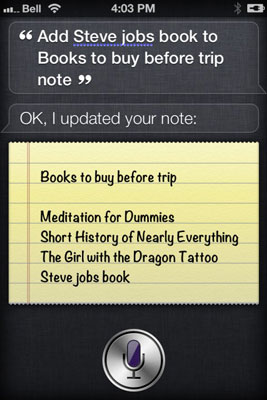 How to Use Siri Notes - dummies