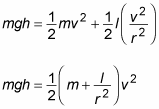 Calculating Rotational Kinetic Energy on a Ramp - dummies