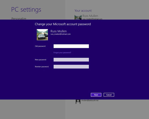 Set Up Passwords and Security in Windows 8 - dummies