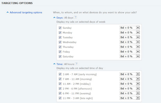 How to Use Online Ad Scheduling Options in MSN adCenter - dummies