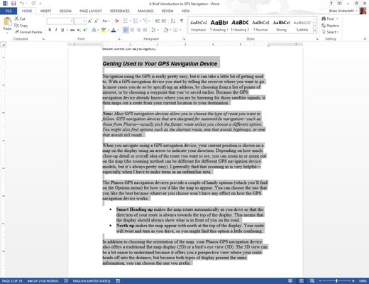 How to Split a Word 2013 Document - dummies