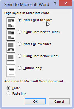 Create Word Handouts from PowerPoint 2013 Presentations - dummies