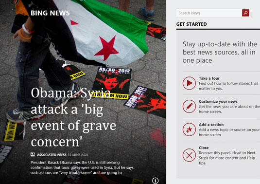 A Quick Tour of the Windows 8.1 Bing News App - dummies