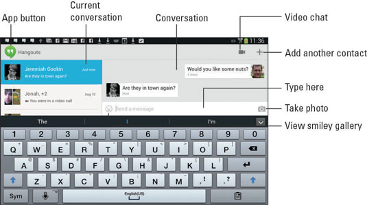 How to Text in Hangouts on Your Samsung Galaxy Tablet - dummies