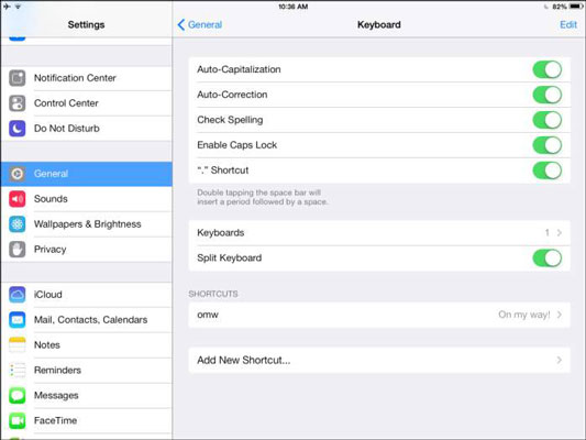 How to Control Keyboard Settings on the iPad - dummies