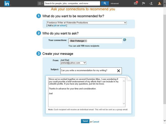 How to Request a LinkedIn Recommendation - dummies