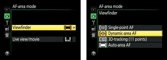 Nikon D3300 AF-Area Modes - dummies
