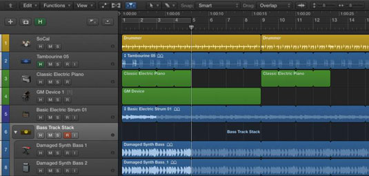 The Tracks Area of Logic Pro X - dummies