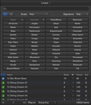The Loop Browser in Logic Pro X - dummies