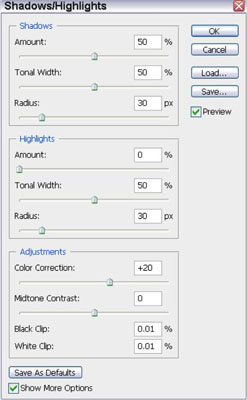 Photoshop's Shadows/Highlights Controls - dummies