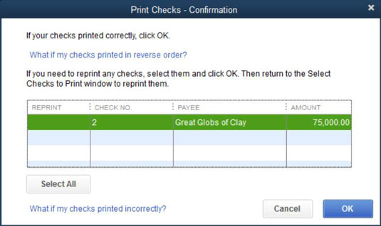 How To Print A Check With QuickBooks 2015 Dummies