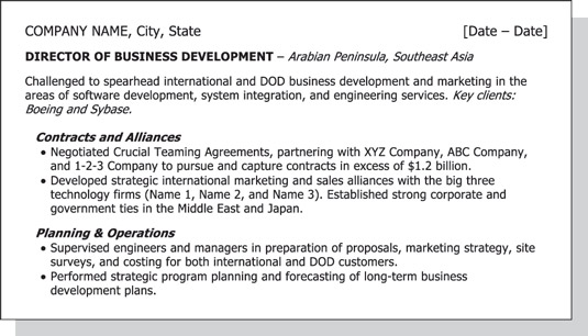 Basic Design Elements to Make Your Resume Readable - dummies