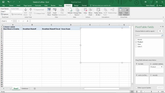 How to Run the PivotChart Wizard in Excel - dummies