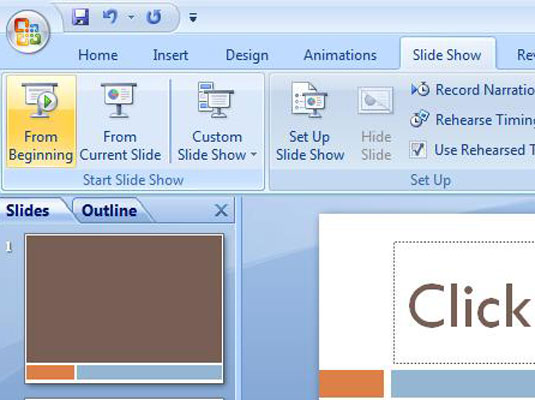 Display Your PowerPoint 2007 Presentation - dummies