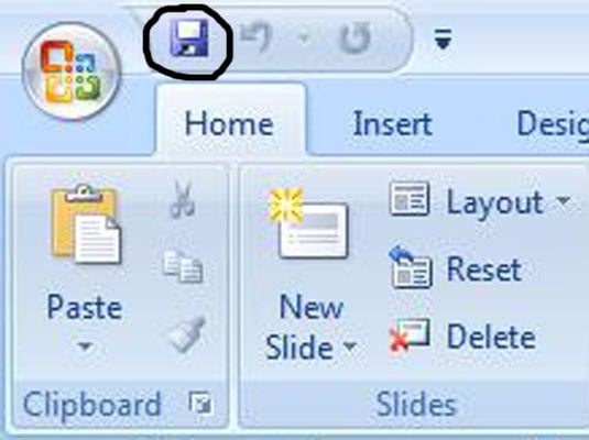 How to Save Your PowerPoint 2007 Presentation - dummies