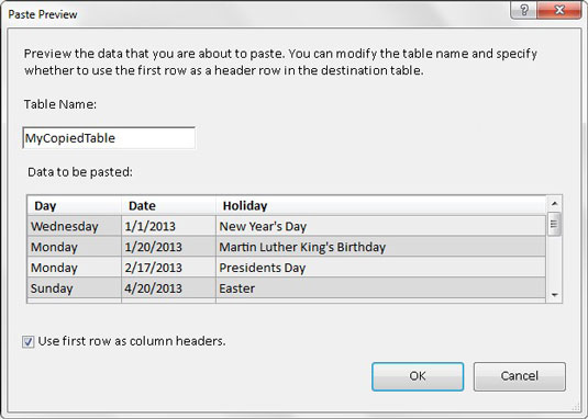 Load Data to Power Pivot from the Clipboard - dummies