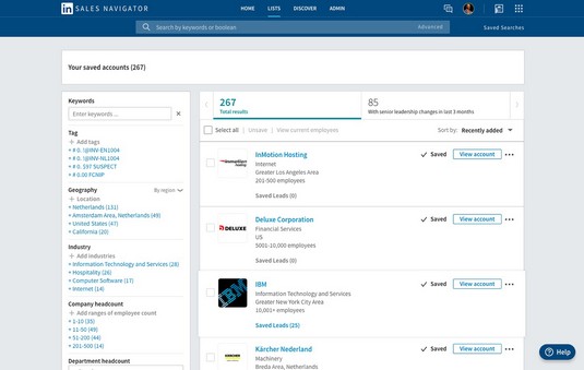 How to Save a LinkedIn Sales Navigator Account - dummies