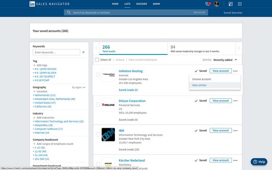 How to Save a LinkedIn Sales Navigator Account - dummies