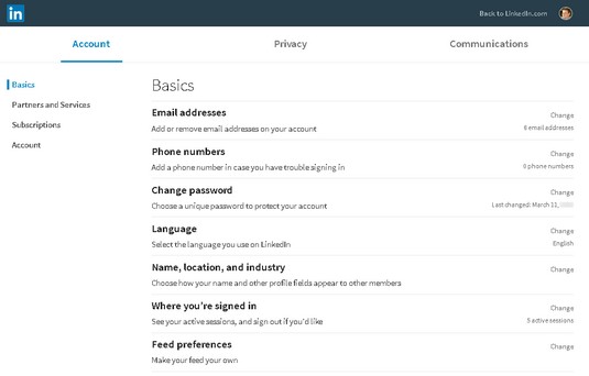 Using the Settings & Privacy Page as a LinkedIn Command Console - dummies