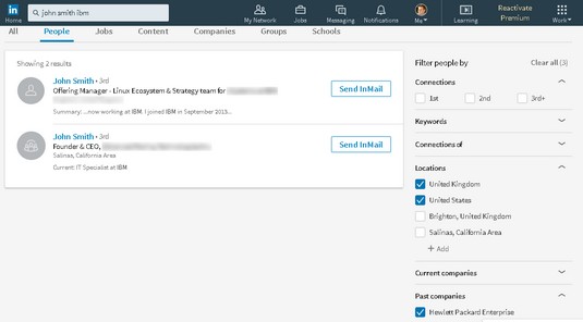 How to Perform Advanced Searching with LinkedIn’s Filters - dummies