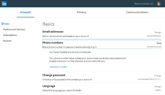 Using the Settings & Privacy Page as a LinkedIn Command Console - dummies
