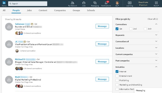 How to Search Your First-Degree Connections on LinkedIn - dummies