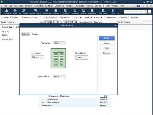 Working with the QuickBooks 2018 Report Window Buttons - dummies