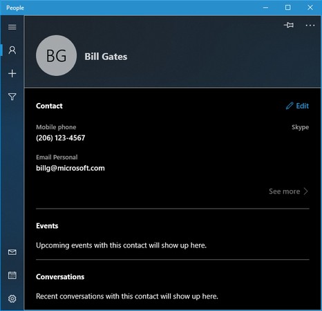 How to Use the People App in Windows 10 - dummies